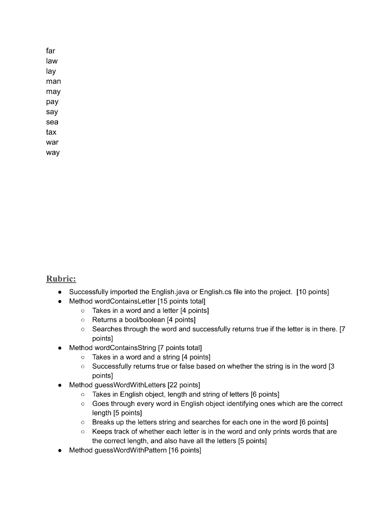 Solved CSE1322 Assignment 2 Background: Word guessing games | Chegg.com