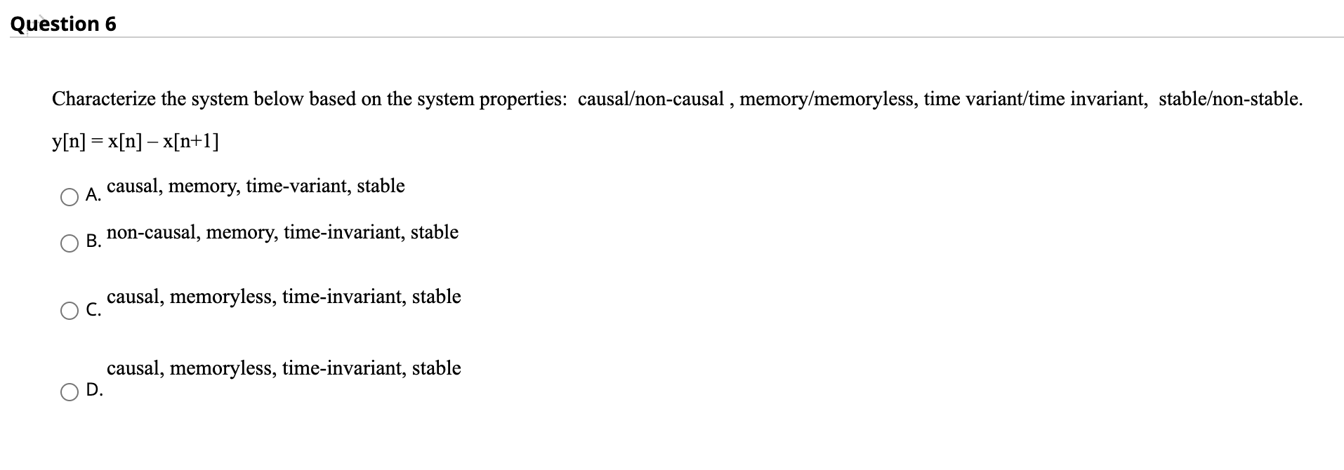 Solved Characterize the system below based on the | Chegg.com