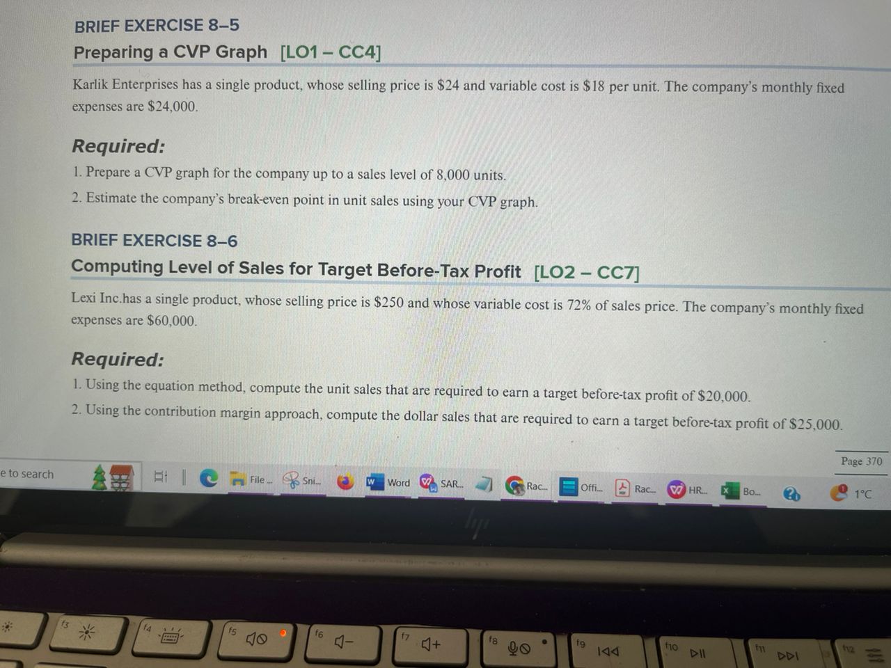 Solved BRIEF EXERCISE 8-2 Computing and Using the CM Ratio | Chegg.com