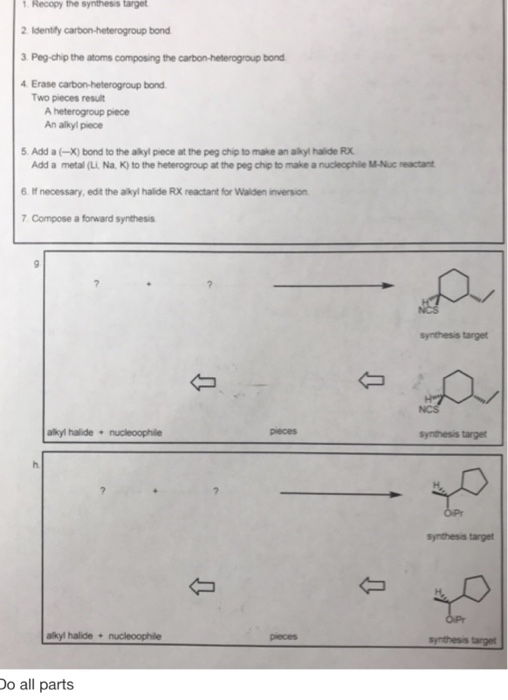 Solved Recopy the synthesis target 2 Identify | Chegg.com