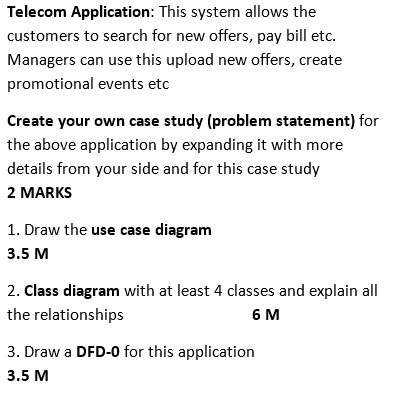 Solved Telecom Application: This system allows the customers | Chegg.com