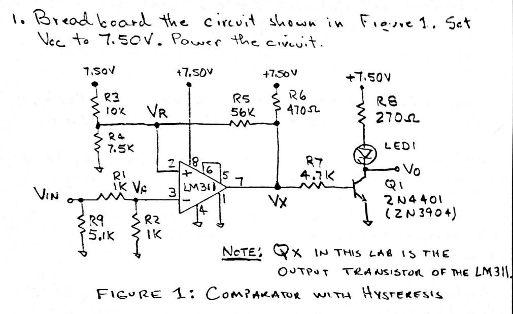 For the given circuit: 1. Calculate the theoretical | Chegg.com