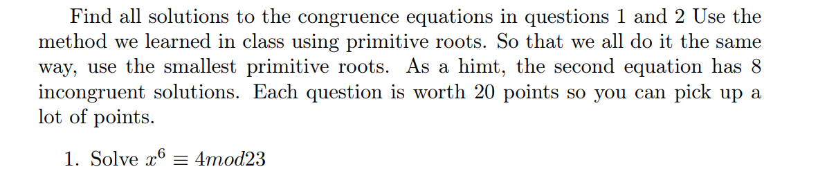 Solved Find all solutions to the congruence equations in | Chegg.com