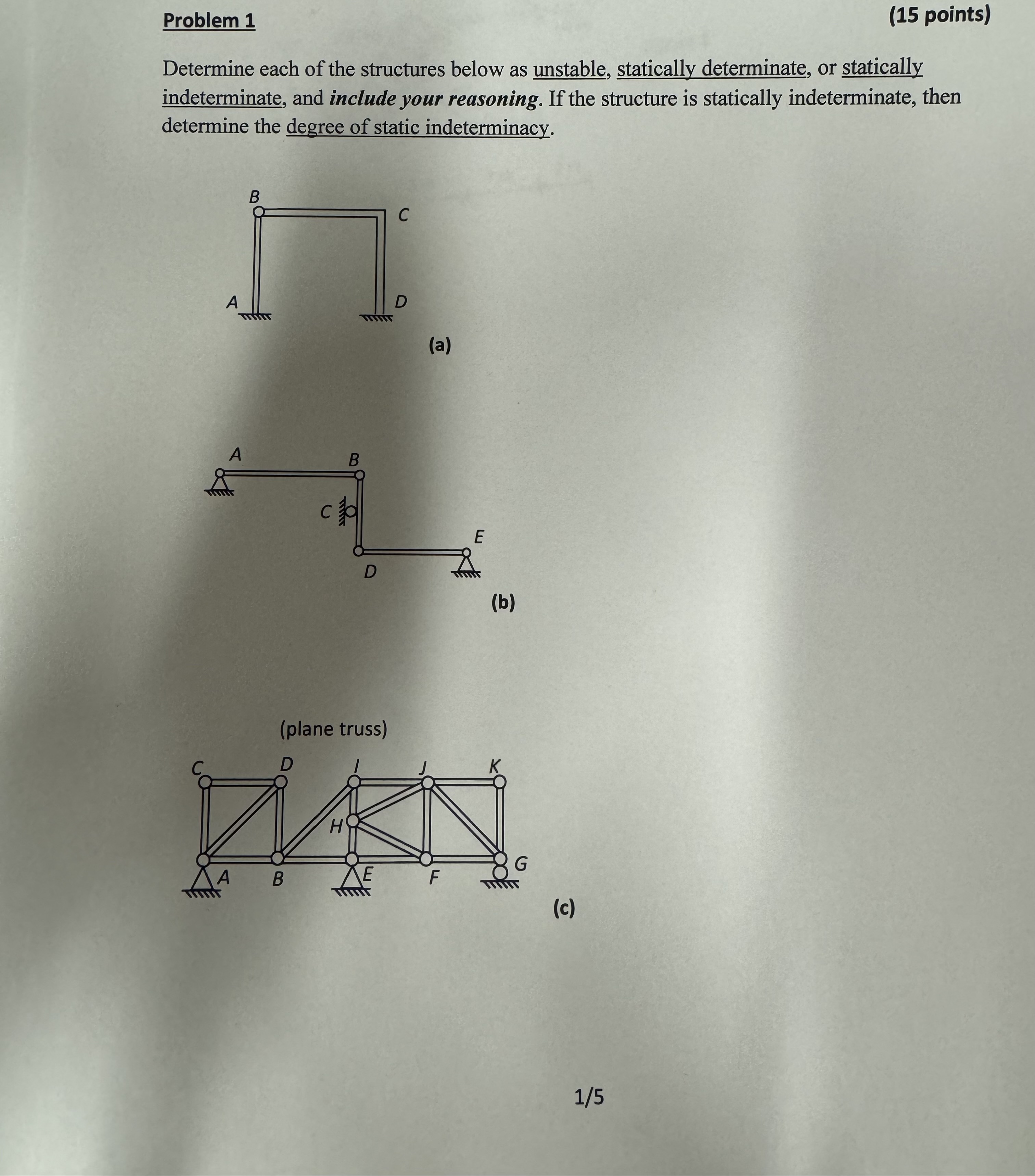 Solved Problem 1Determine each of the structures below as | Chegg.com