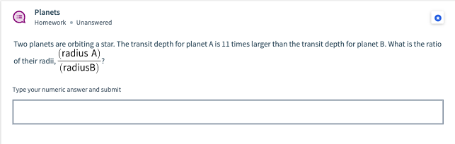 Solved Planets Homework. Unanswered Two planets are orbiting | Chegg.com
