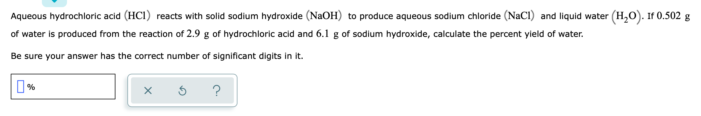 Solved Aqueous hydrochloric acid (HCI) reacts with solid | Chegg.com