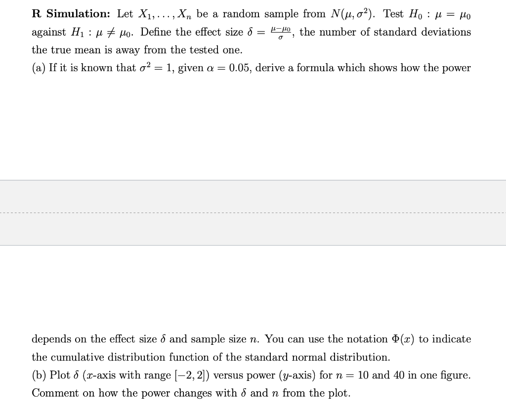 Solved This is a statistic and probability question on R | Chegg.com