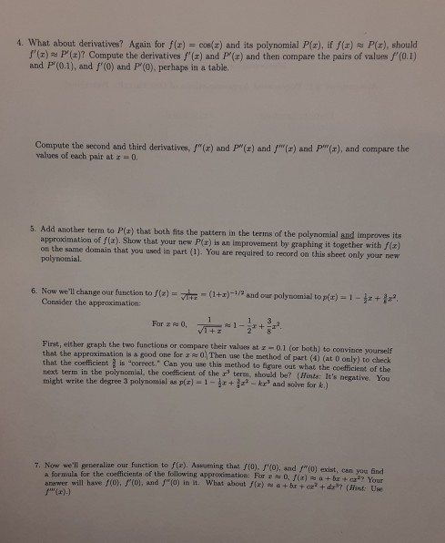 Solved Mathematics 221: Calculus III Assignment #1: | Chegg.com