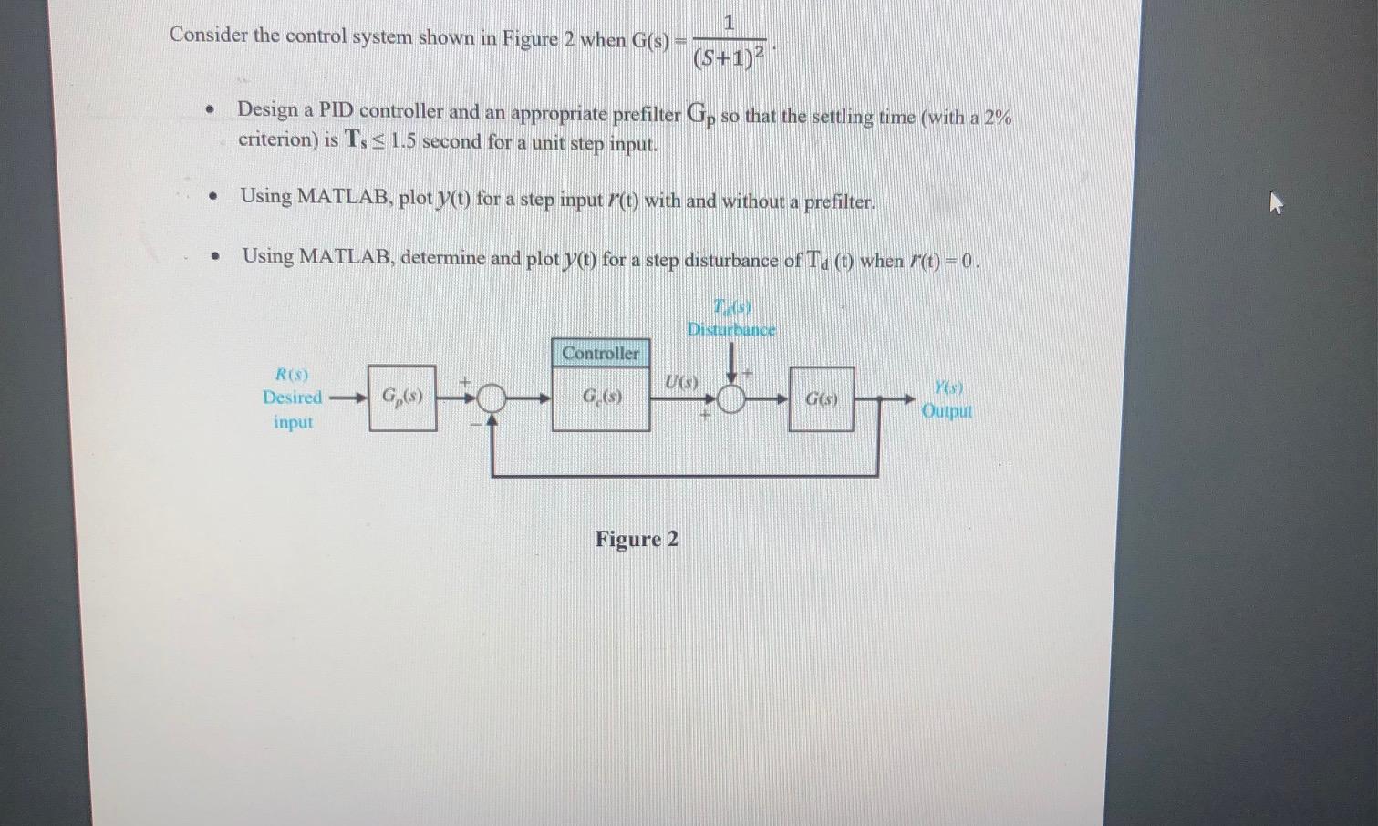 1 Consider the control system shown in Figure 2 when | Chegg.com
