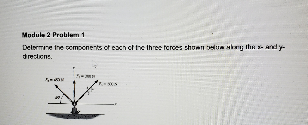 Solved Module 2 Problem 1 Determine the components of each | Chegg.com