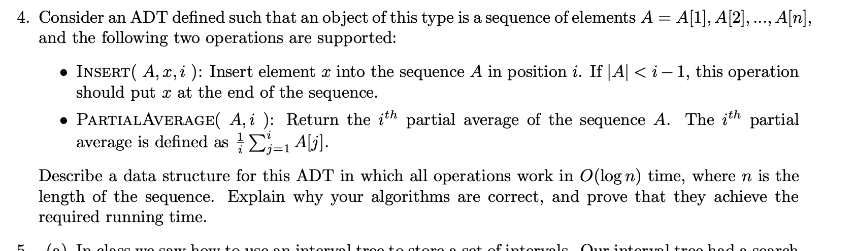 4. Consider an ADT defined such that an object of | Chegg.com