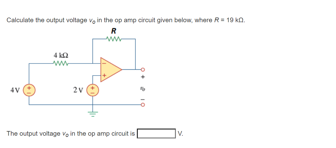 Solved Calculate the output voltage vo in the op amp circuit | Chegg.com