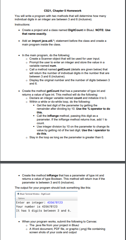 Solved CS21, Chapter 5 Homework You will write a program | Chegg.com