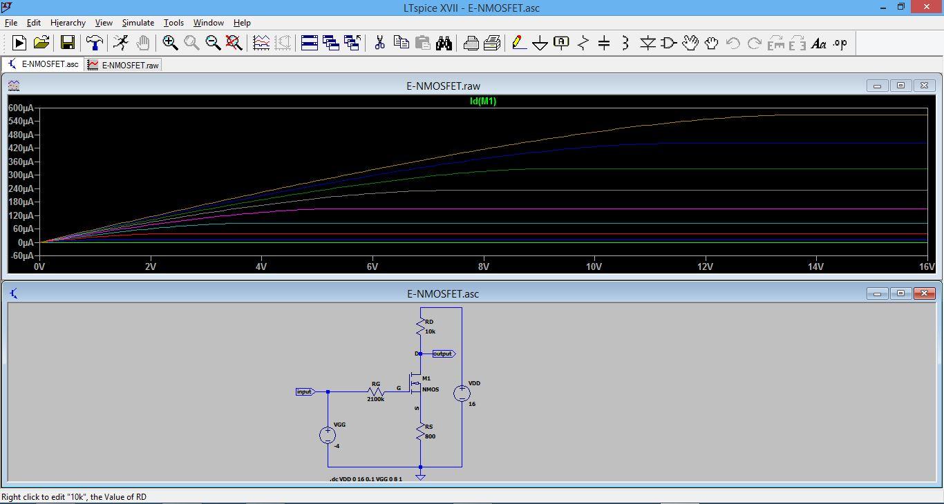 Solved LTspice XVII-E-NMOSFET.asc File Edit Hierarchy View | Chegg.com