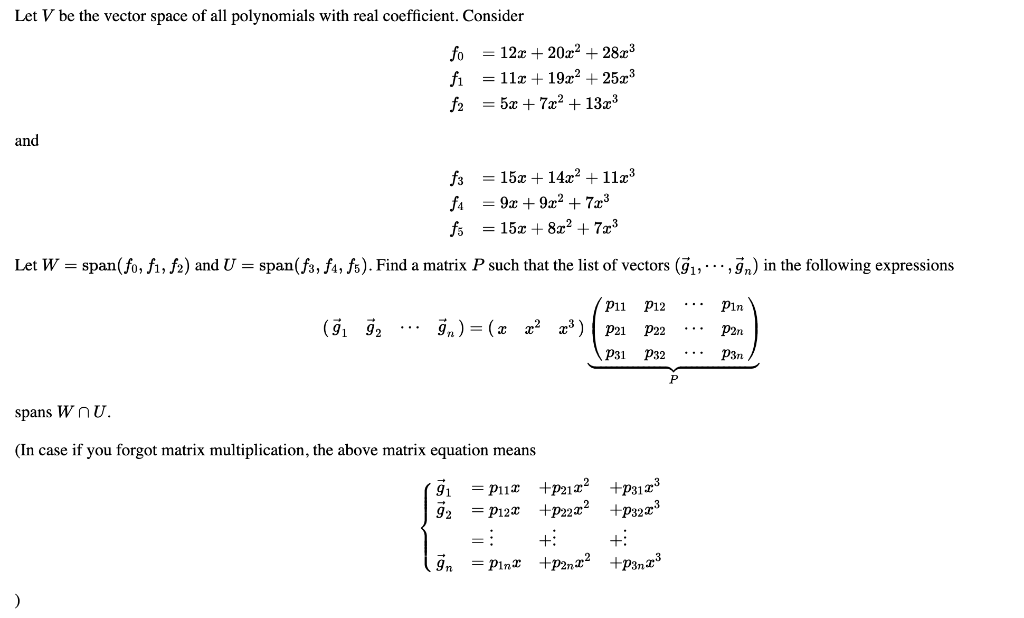 Solved Let V be the vector space of all polynomials with | Chegg.com