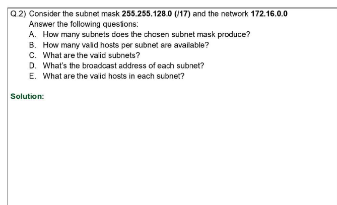 Solved Q.1) Consider sending a 2400-byte datagram into a | Chegg.com