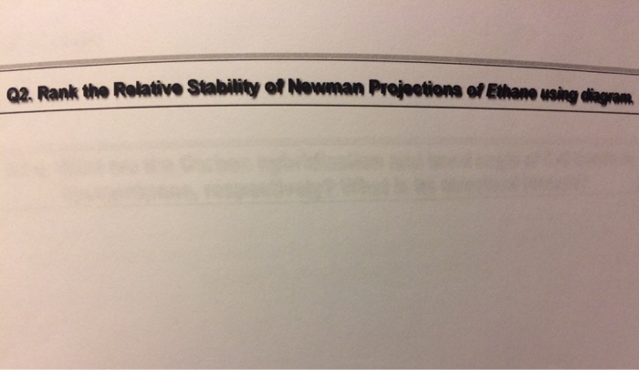 Solved Rank the Relative Stability of Newman Projections of | Chegg.com
