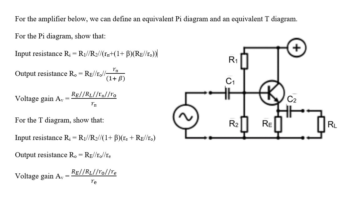Solved ***clarification*** I need to draw the Pi and T model | Chegg.com