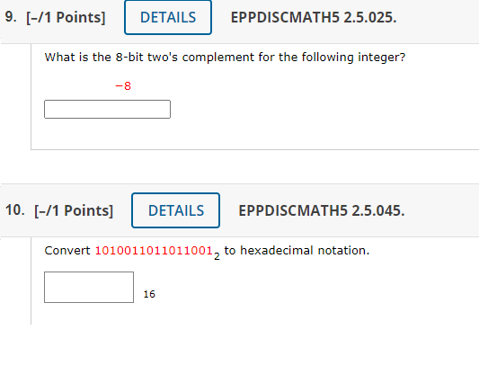 Solved 9. [-/1 Points] DETAILS EPPDISCMATH5 2.5.025. What is | Chegg.com
