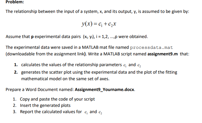 Problem: The relationship between the input of a | Chegg.com