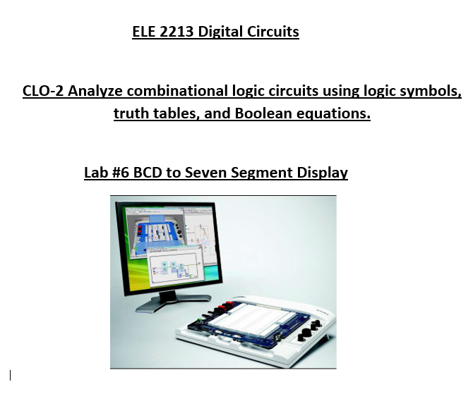 Solved ELE 2213 Digital Circuits CLO-2 Analyze combinational | Chegg.com
