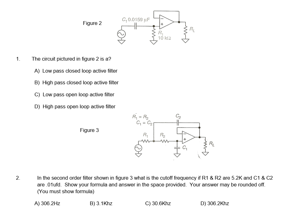 Solved 1 and 2 please.1. The circuit pictured in | Chegg.com