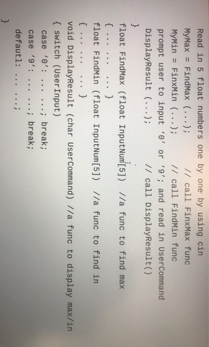 Solved Create A Function Using C Prompt User To