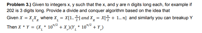 Solved Problem 3.) Given to integers x,y such that the x, | Chegg.com