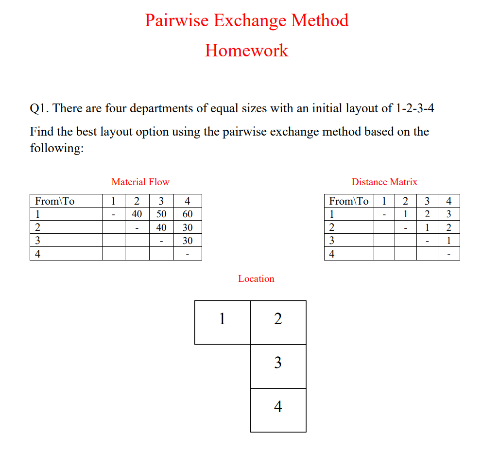 [Solved]: Homework Q1. There are four departments of equal s