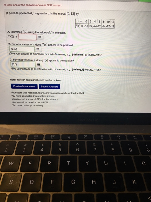 Solved At Least One Of The Answers Above Is Not Correct 1