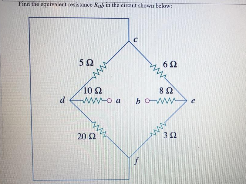 Solved Find the equivalent resistance Rab in the circuit | Chegg.com