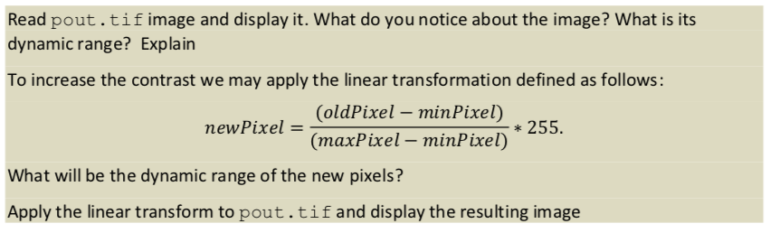 Solved Read pout.tif image and display it. What do you | Chegg.com