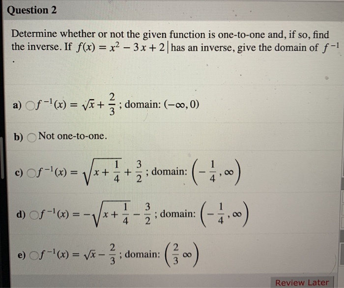 Solved Question1 Determine Whether Or Not The Given Function
