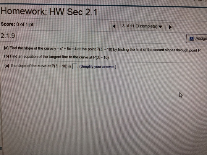 Solved Homework Hw Sec 2 1 3 Of 11 3 Complete Score 0 Of