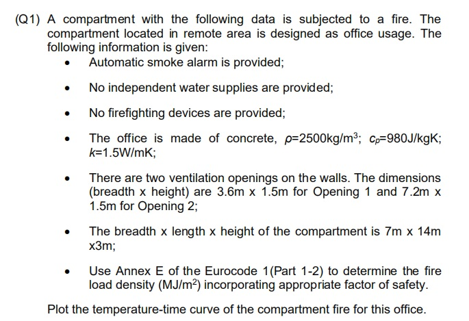 Solved (Q1) A compartment with the following data is | Chegg.com