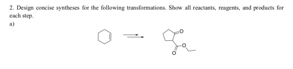 Solved 2. Design concise syntheses for the following | Chegg.com