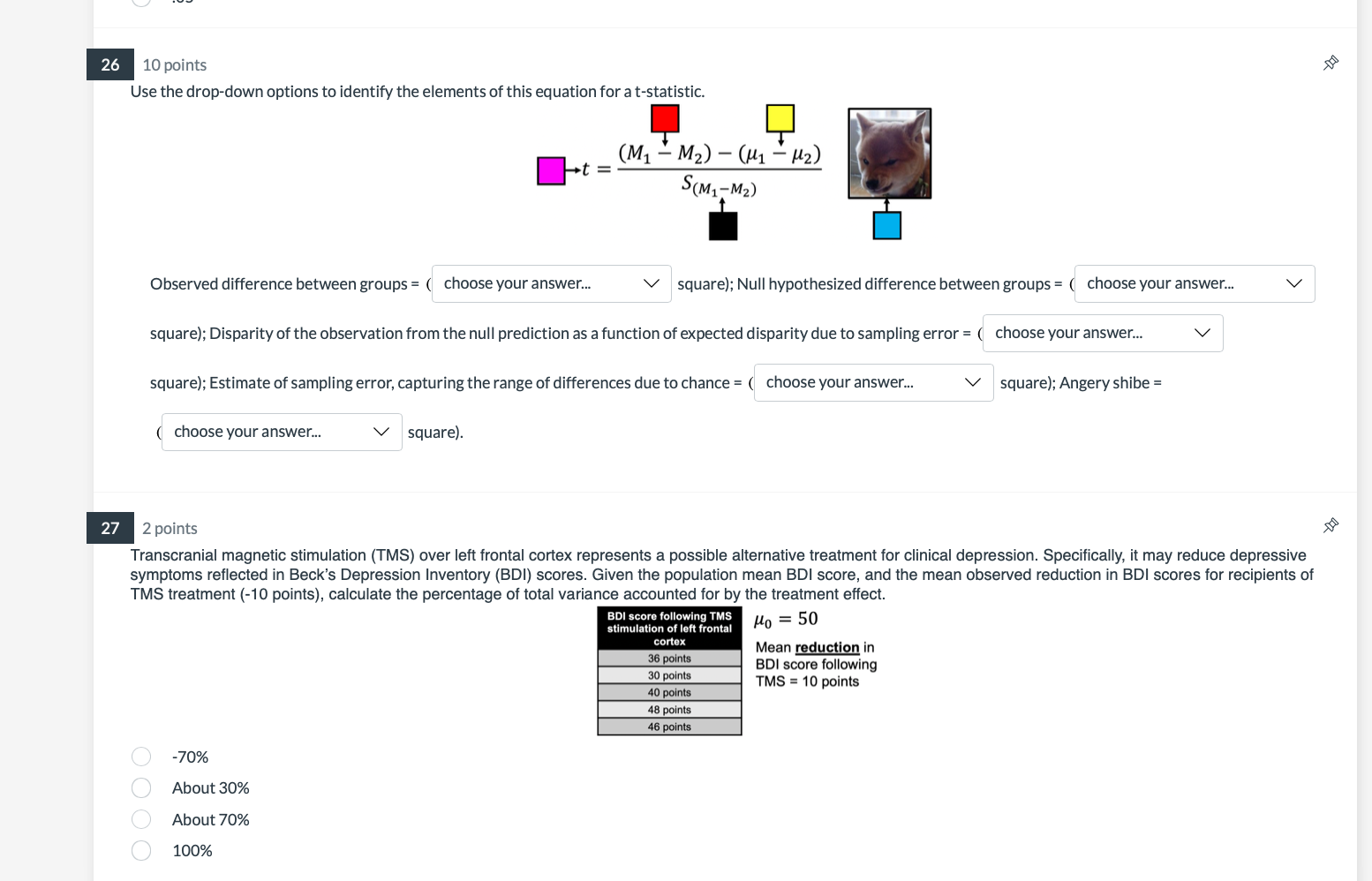 Solved 26 10 points Use the drop-down options to identify | Chegg.com