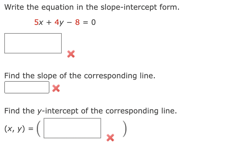 Solved Write the equation in the slope-intercept form. | Chegg.com