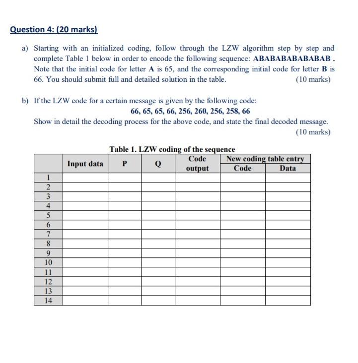 Solved Question 4: (20 marks) a) Starting with | Chegg.com