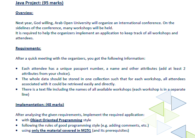 Solved Java Project: (95 marks) Overview: Next year, God | Chegg.com