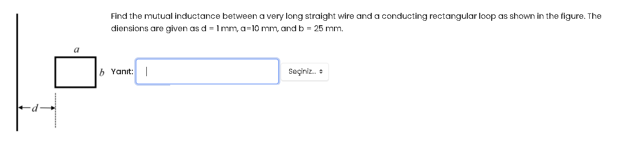 Solved Find the mutual inductance between a very long | Chegg.com