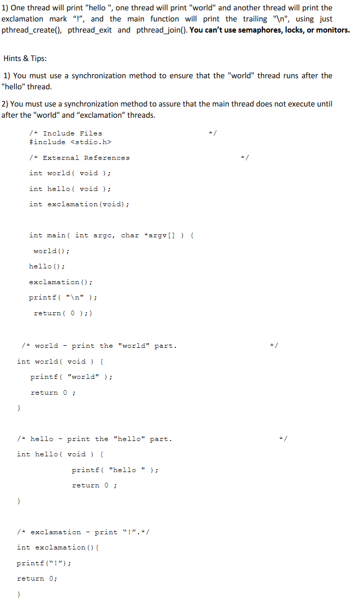 Solved /* Include Files #include /∗ External References int | Chegg.com