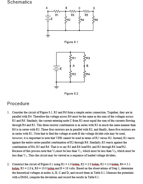Solved ELEC 200 LAB-8 Ladders and Bridges Objective The | Chegg.com