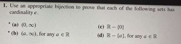 Solved 1. Use an appropriate bijection to prove that each of | Chegg.com