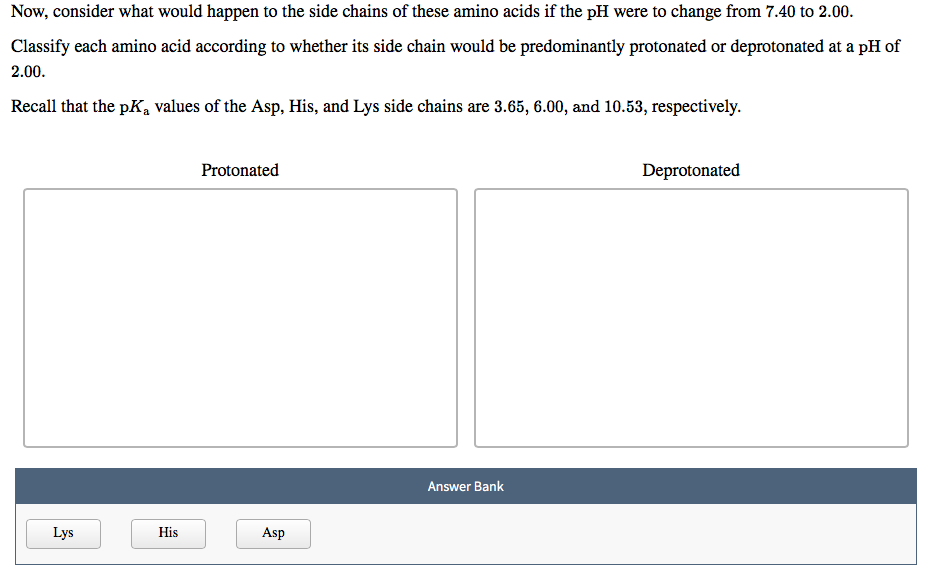 Solved Now, consider what would happen to the side chains of | Chegg.com