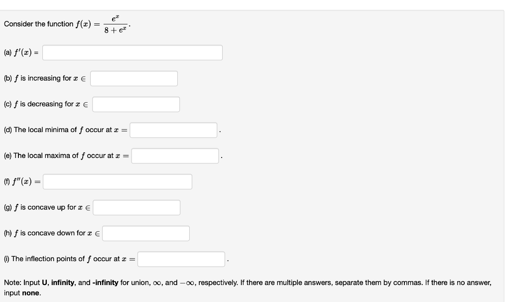 Solved Consider the function f(x)=8x2−2x4 (a) Find all | Chegg.com