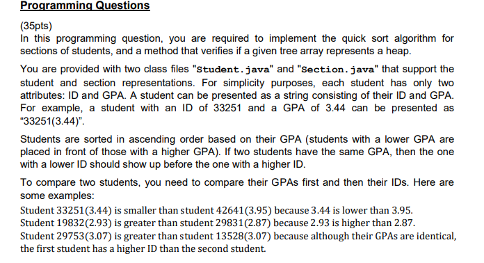 Solved (35pts) In this programming question, you are | Chegg.com