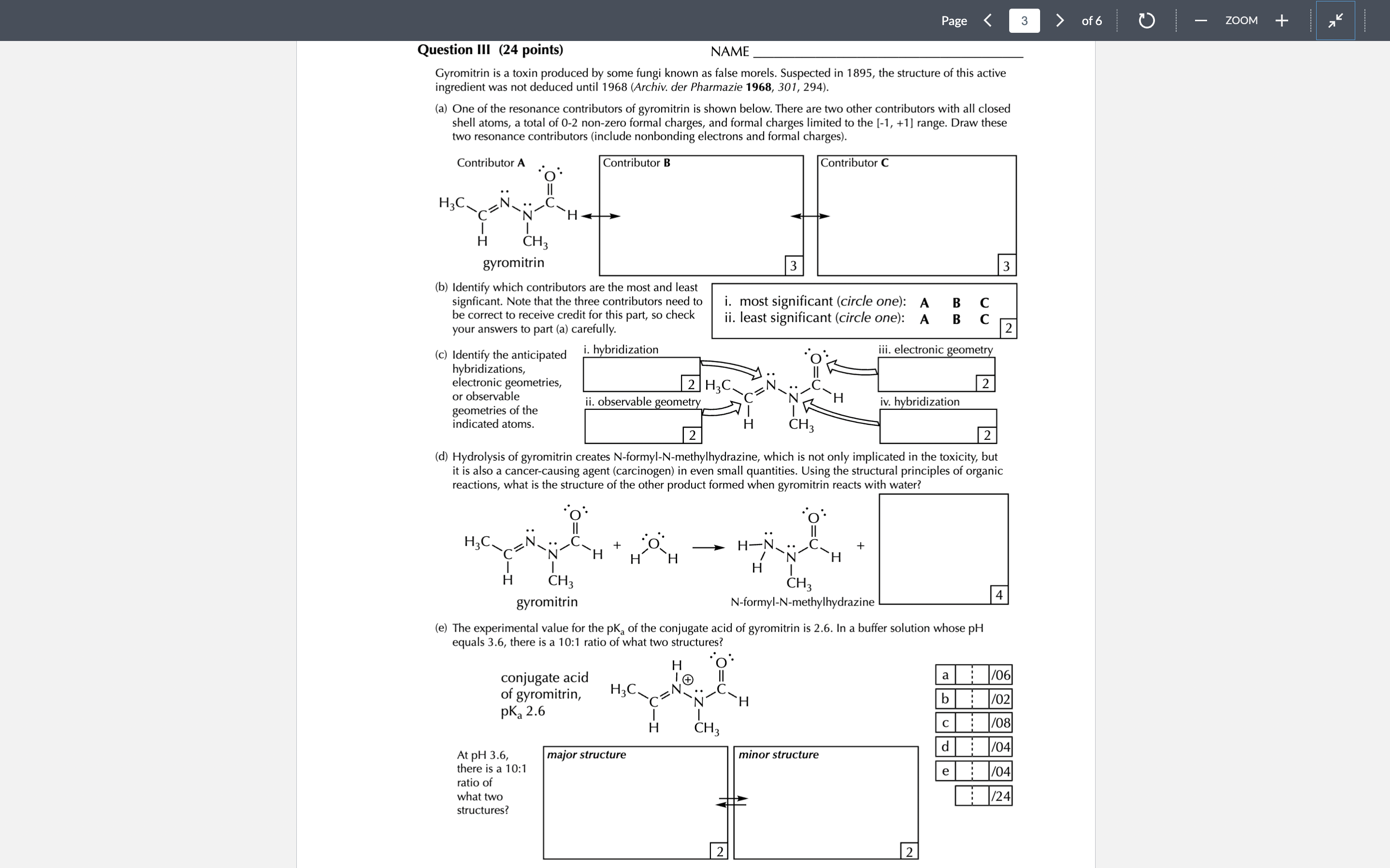 Gyromitrin is a toxin produced by some fungi known as | Chegg.com