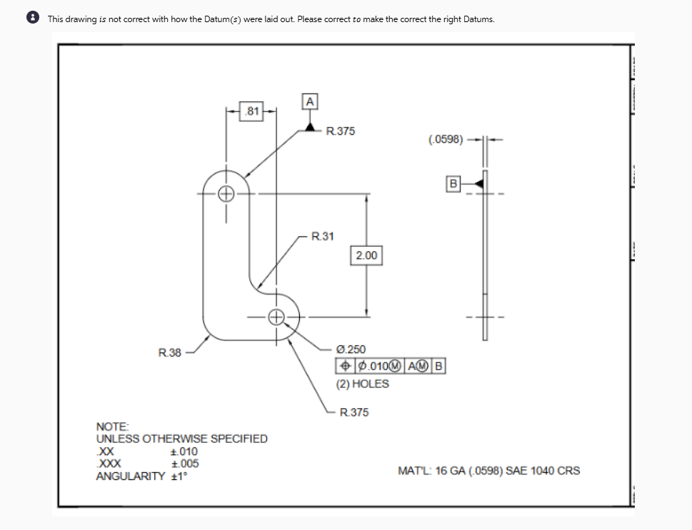 Solved This drawing is not correct with how the Datum(s) | Chegg.com