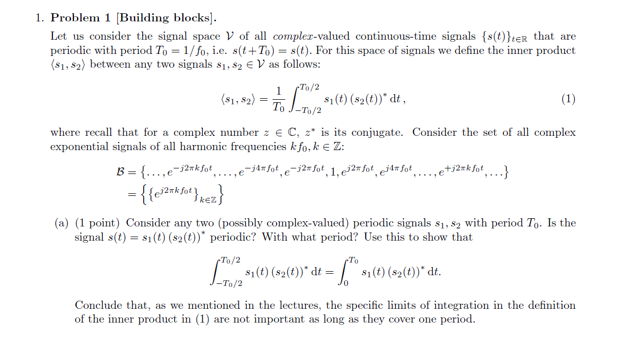 Solved Problem 1 [Building blocks]. Let us consider the | Chegg.com